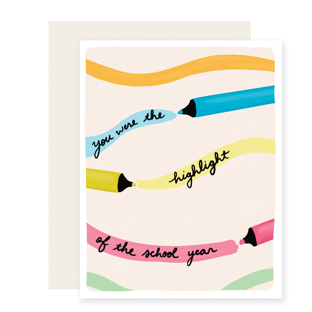 Highlight School Year | Teacher Card – Slightly Stationery