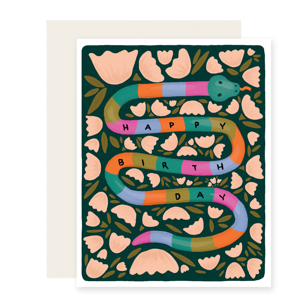 Snake Colorblock Birthday – Slightly Stationery