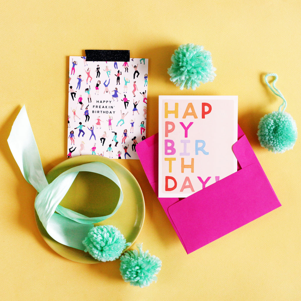 Birthday Block Letters | Cute and Colorful Birthday Card – Slightly ...