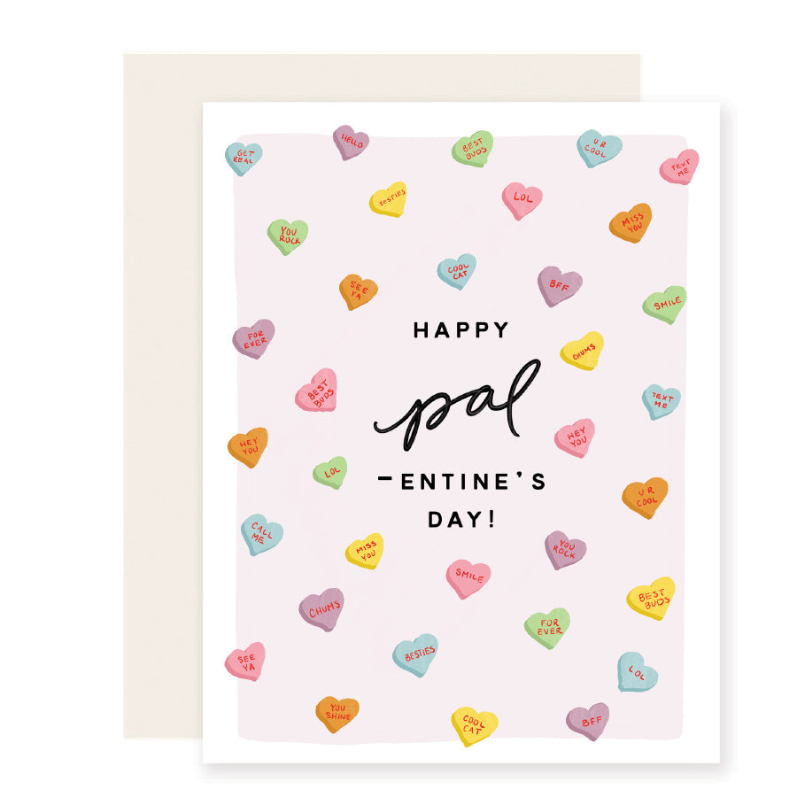 Pal-entines Hearts | Friendship Valentine Card – Slightly Stationery