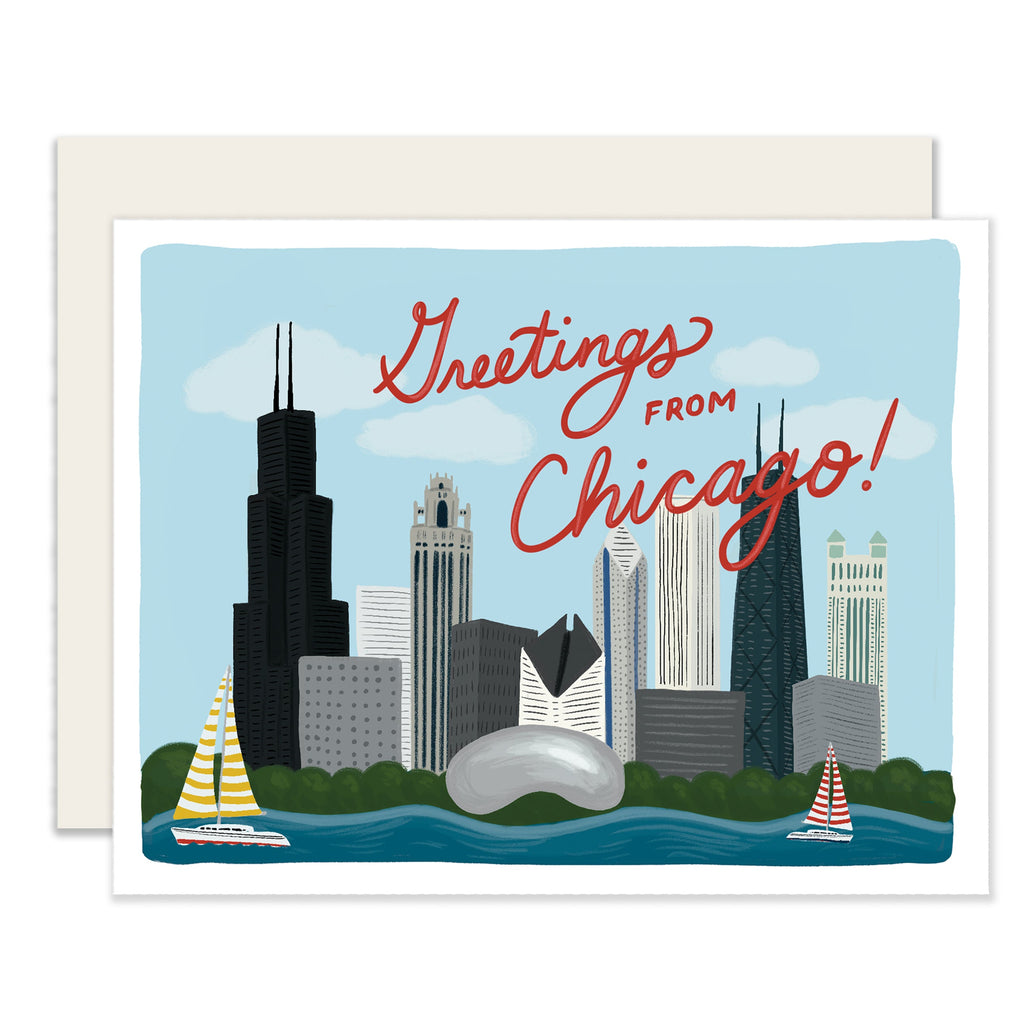 Greetings From Chicago Card – Slightly Stationery